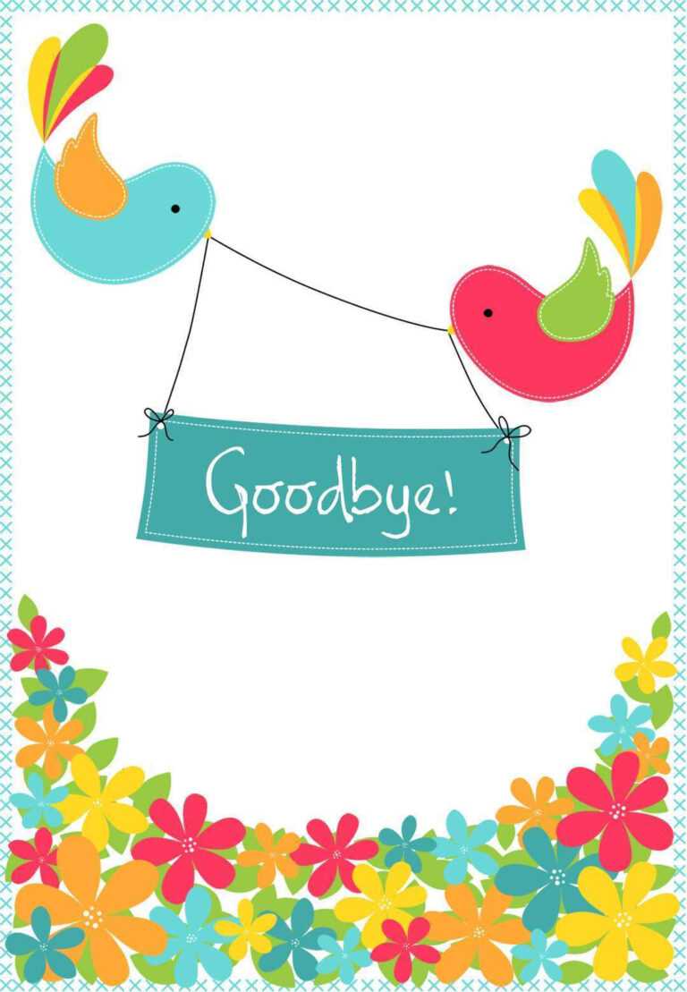 19 Best Farewell Card Templates Template With Stunning with Farewell ...