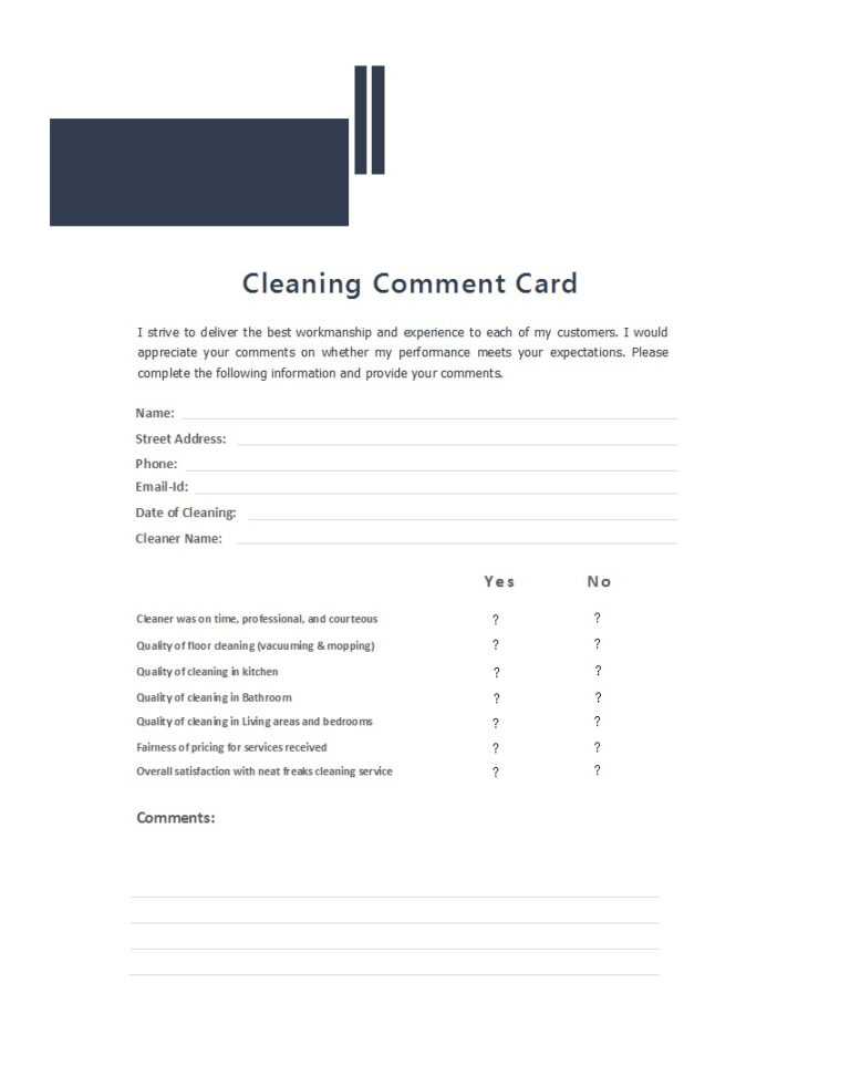50 Printable Comment Card & Feedback Form Templates ᐅ throughout ...