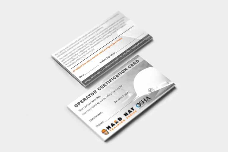 Blank Official Wallet Cards inside Forklift Certification Card Template ...