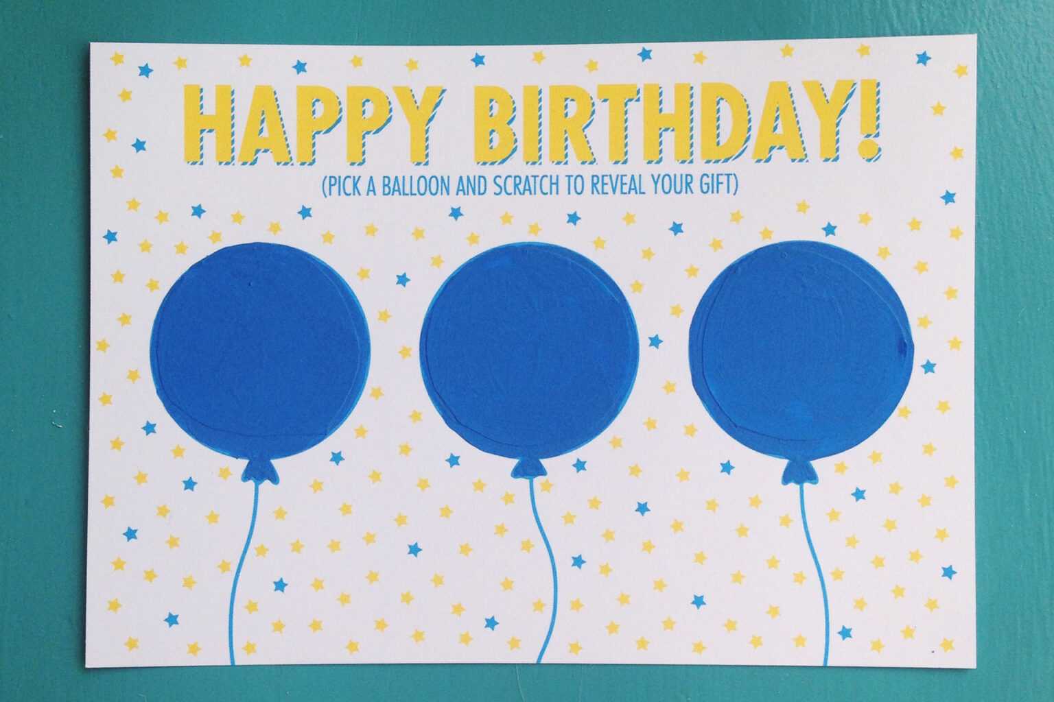 Diy: Birthday Scratch Off Card + Free Printable | Alexandra with ...