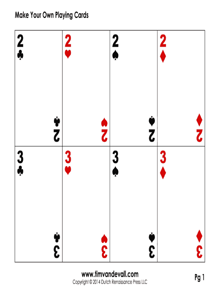 Editable Playing Card Template – Fill Online, Printable regarding ...