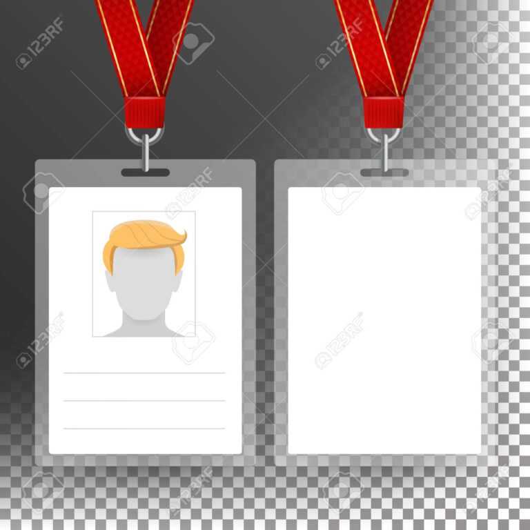 Employee Card Blank. Identification Card Template. White Blank.. Within ...