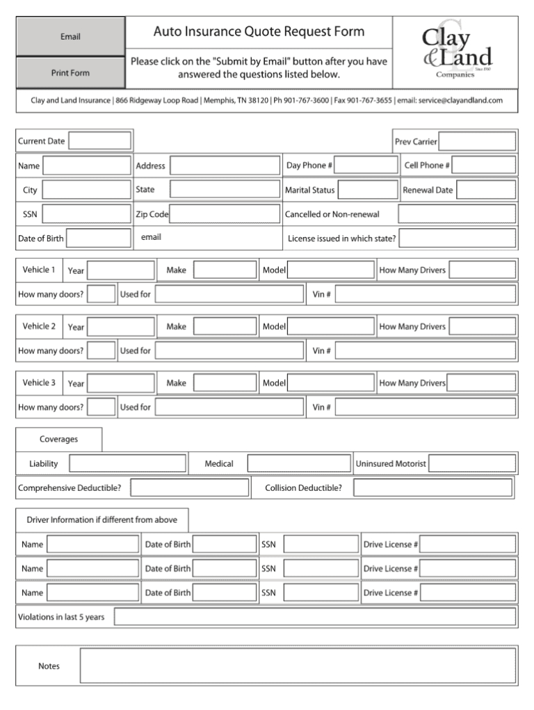 Fillable Car Insurance – Fill Online, Printable, Fillable for Car ...