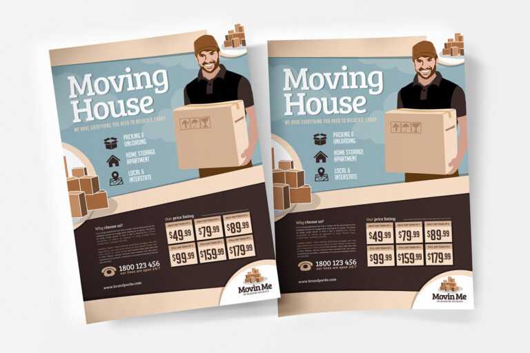 Free Moving House Poster Template For Photoshop & Illustrator inside ...
