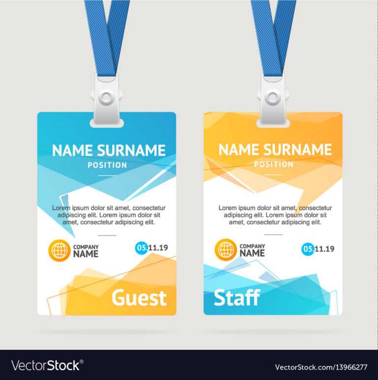 Creative Id Card Template Stock Vector. Illustration Of inside ...