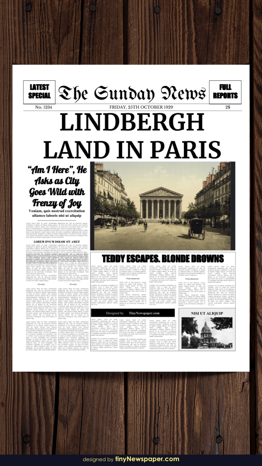 Newspaper Template For Powerpoint – Template.maexproit.com