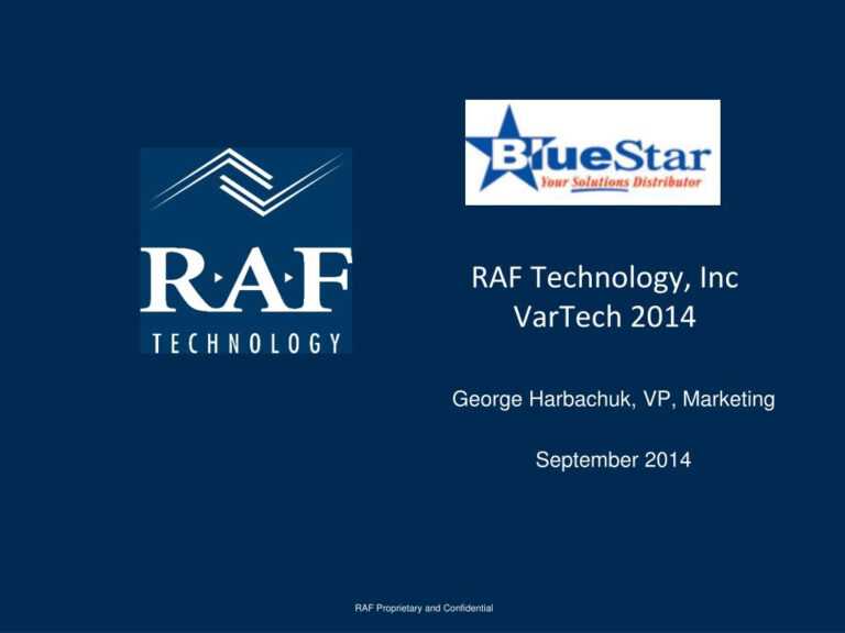 Ppt – Raf Technology, Inc Vartech 2014 Powerpoint with Raf Powerpoint ...