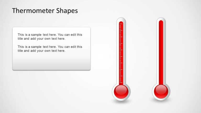 Red Thermometer Shape Template For Powerpoint – Slidemodel throughout ...