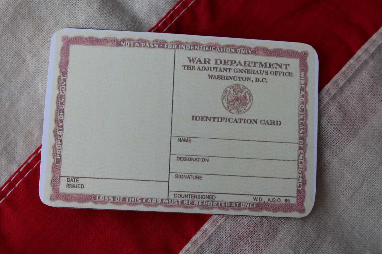Us Army Id Card | Letterncard within World War 2 Identity Card Template ...